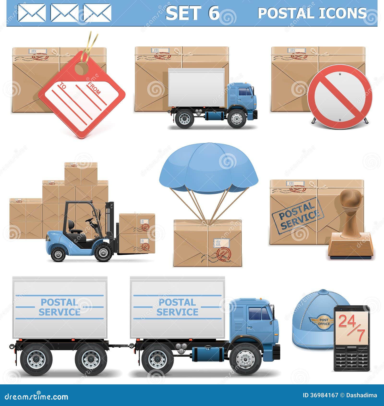 Vector Postal Stamp Frame Background. Abstract Vector Illustration With ...