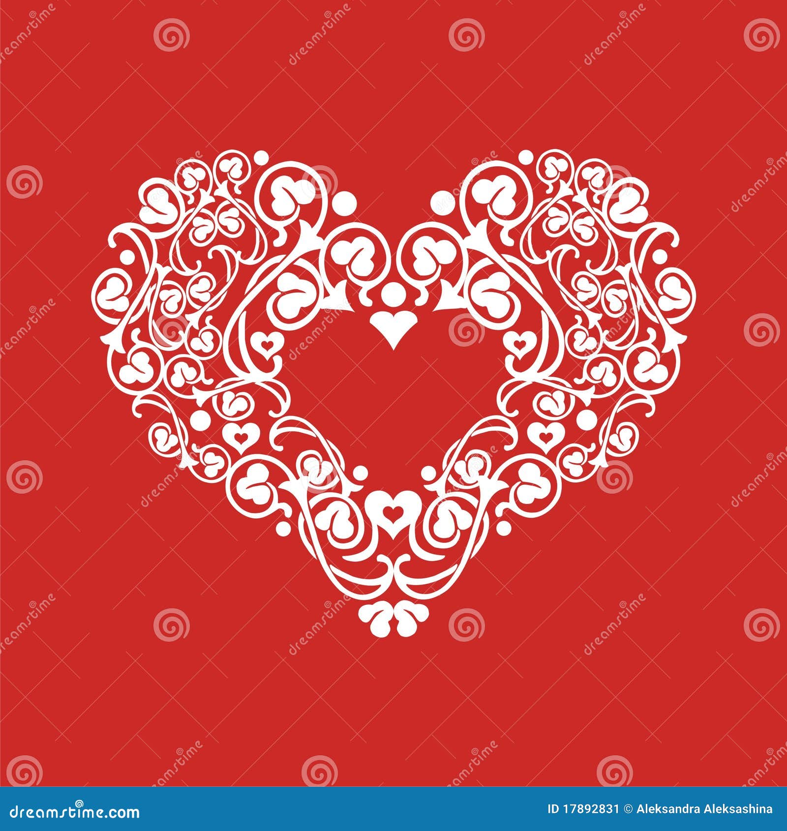 Vector postcard with heart stock vector. Illustration of heart - 17892831