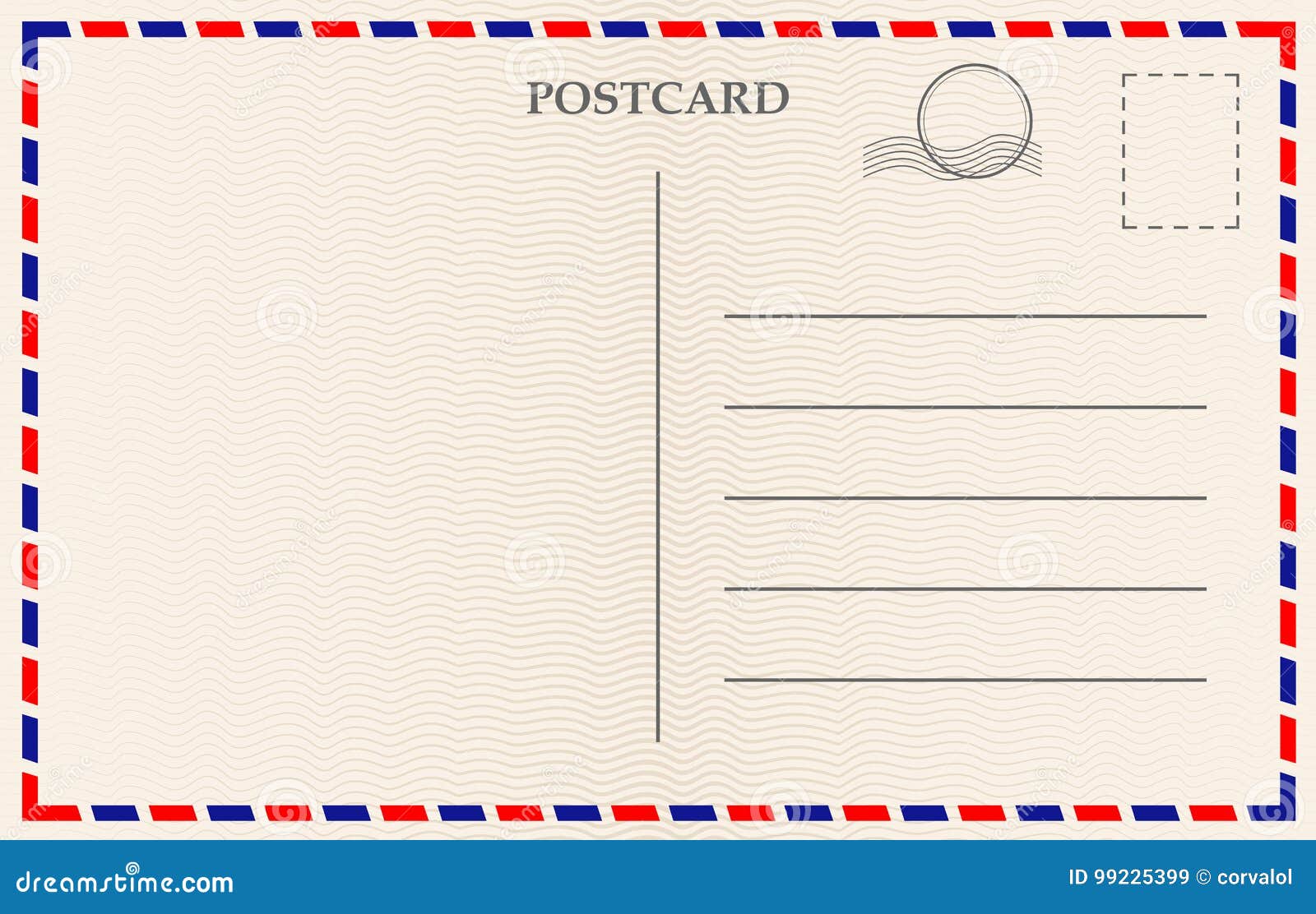 Vector Postcard with Paper Texture. Stock Vector - Illustration of ...