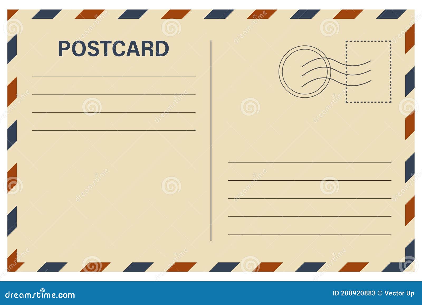 Vector Postcard with White Paper Texture. Stock Vector - Illustration ...