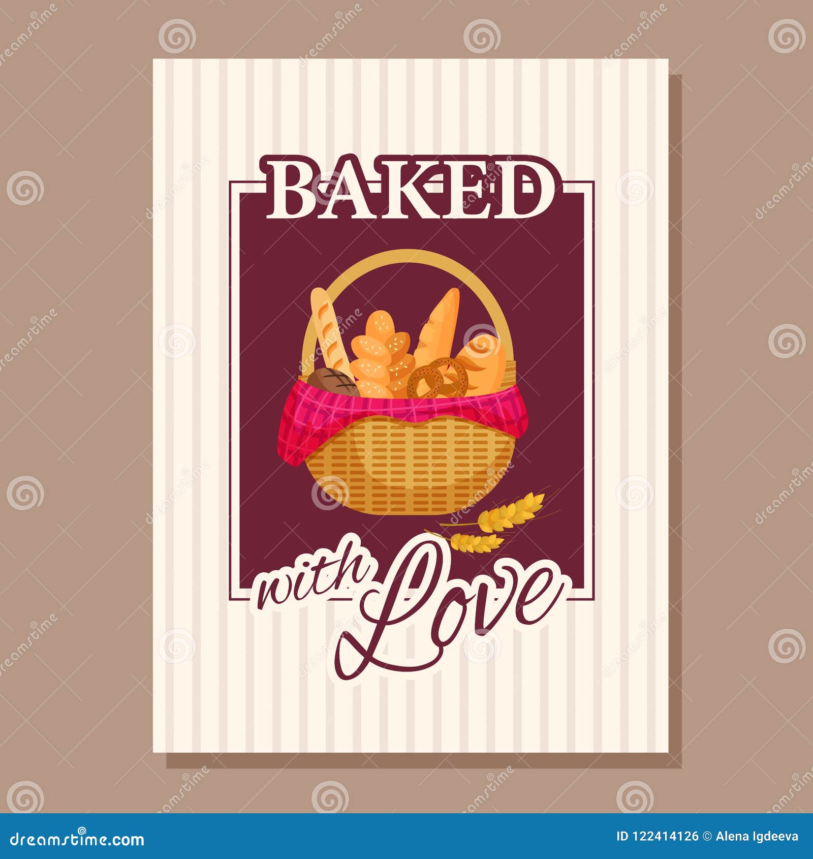 Bakery. Typography. stock vector. Illustration of cafe - 122414126