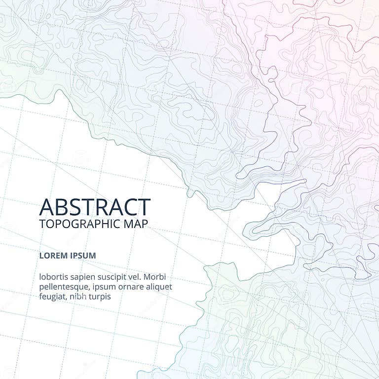 Vector Poster Design from Lines Contour Topographic Map. Abstract Hills ...