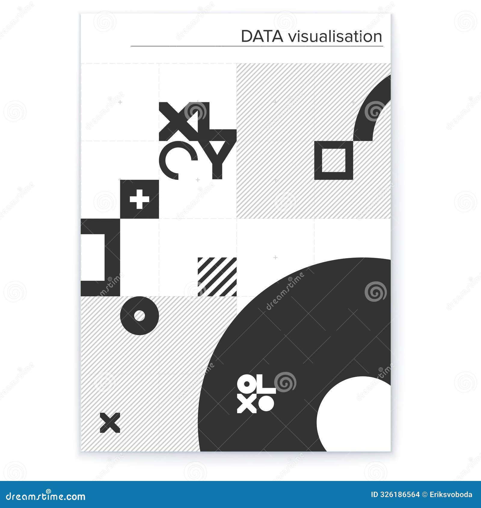 Vector Poster Design. Simple Shapes Pattern Stock Illustration ...