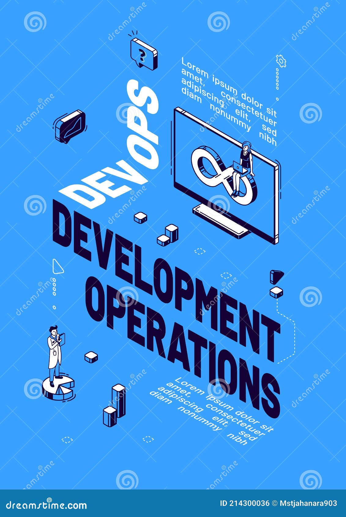 Vector Poster of DevOps, Development Operations Stock Vector - Illustration of communication ...