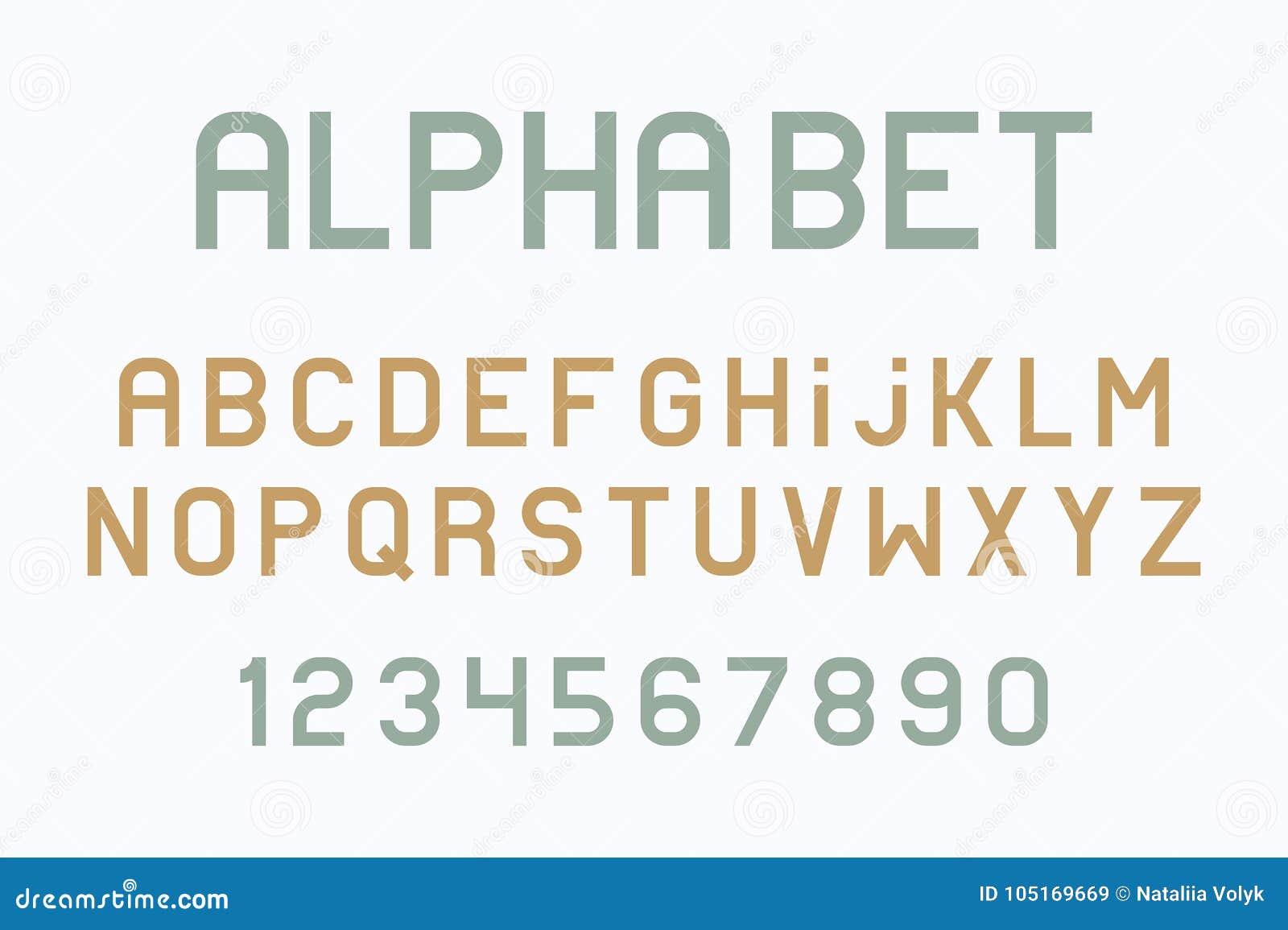 Vector of Poster Font and Alphabet Stock Vector - Illustration of ...