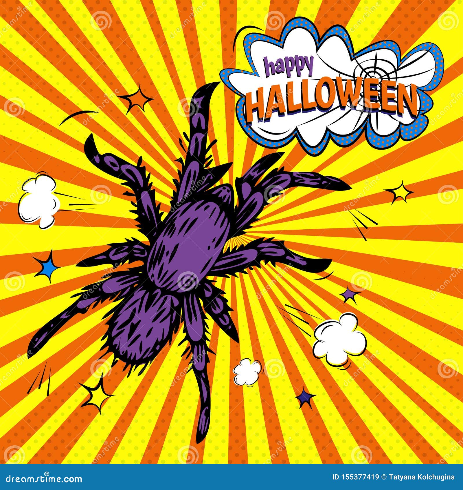 Purple Spider Shaped Aggressive Malignant Bacteria Monster With Sharp ...