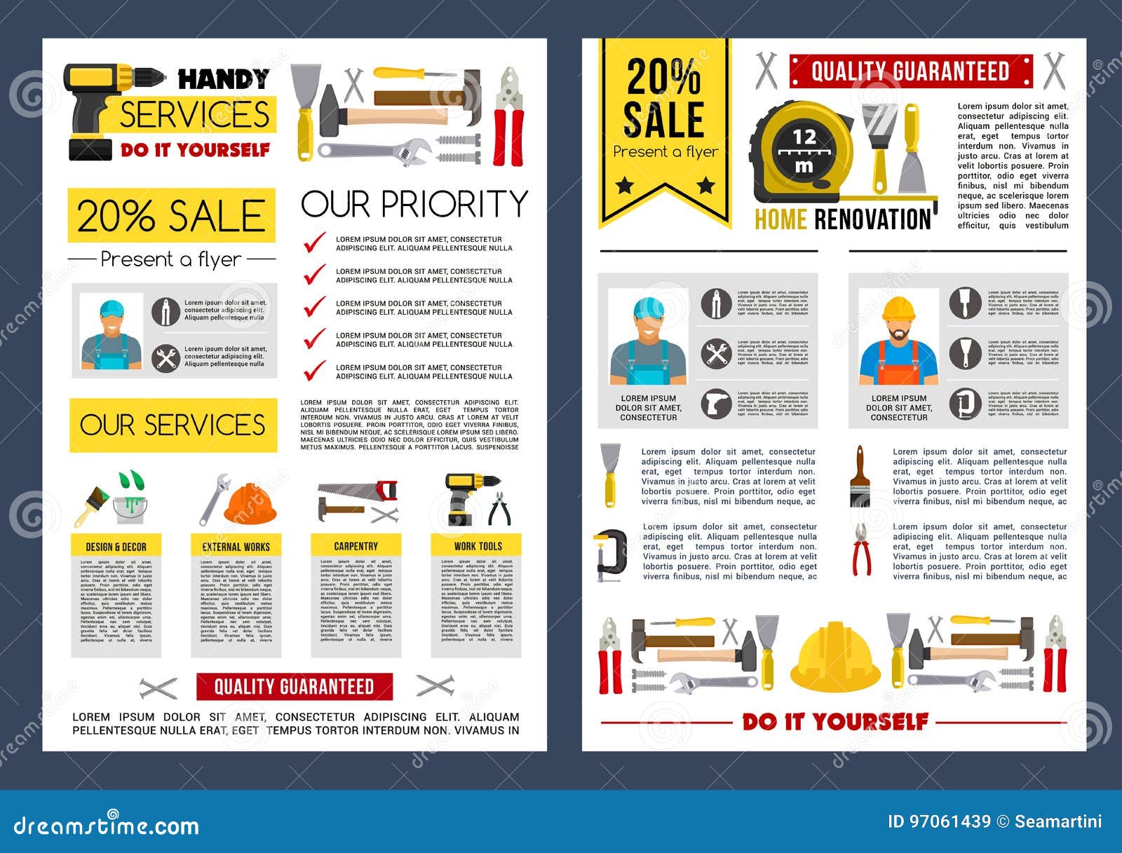 Vector Poster Template for Home Repair Service Stock Vector ...