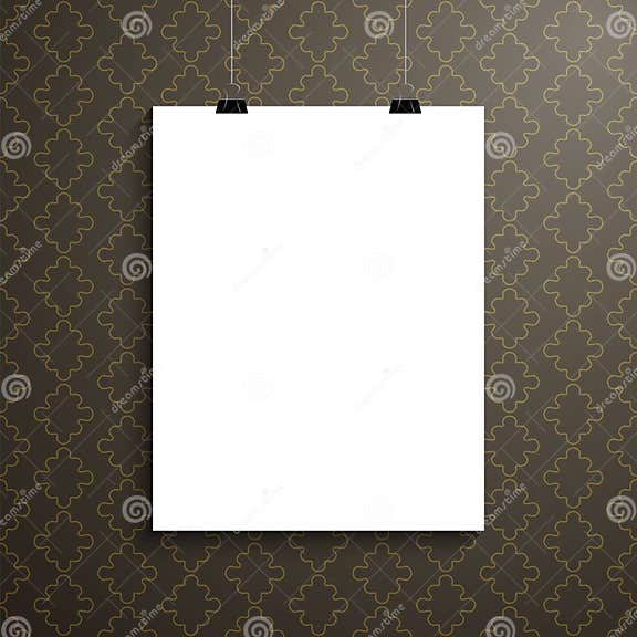 Vector Poster Template of a Paper Sheet Stock Illustration ...