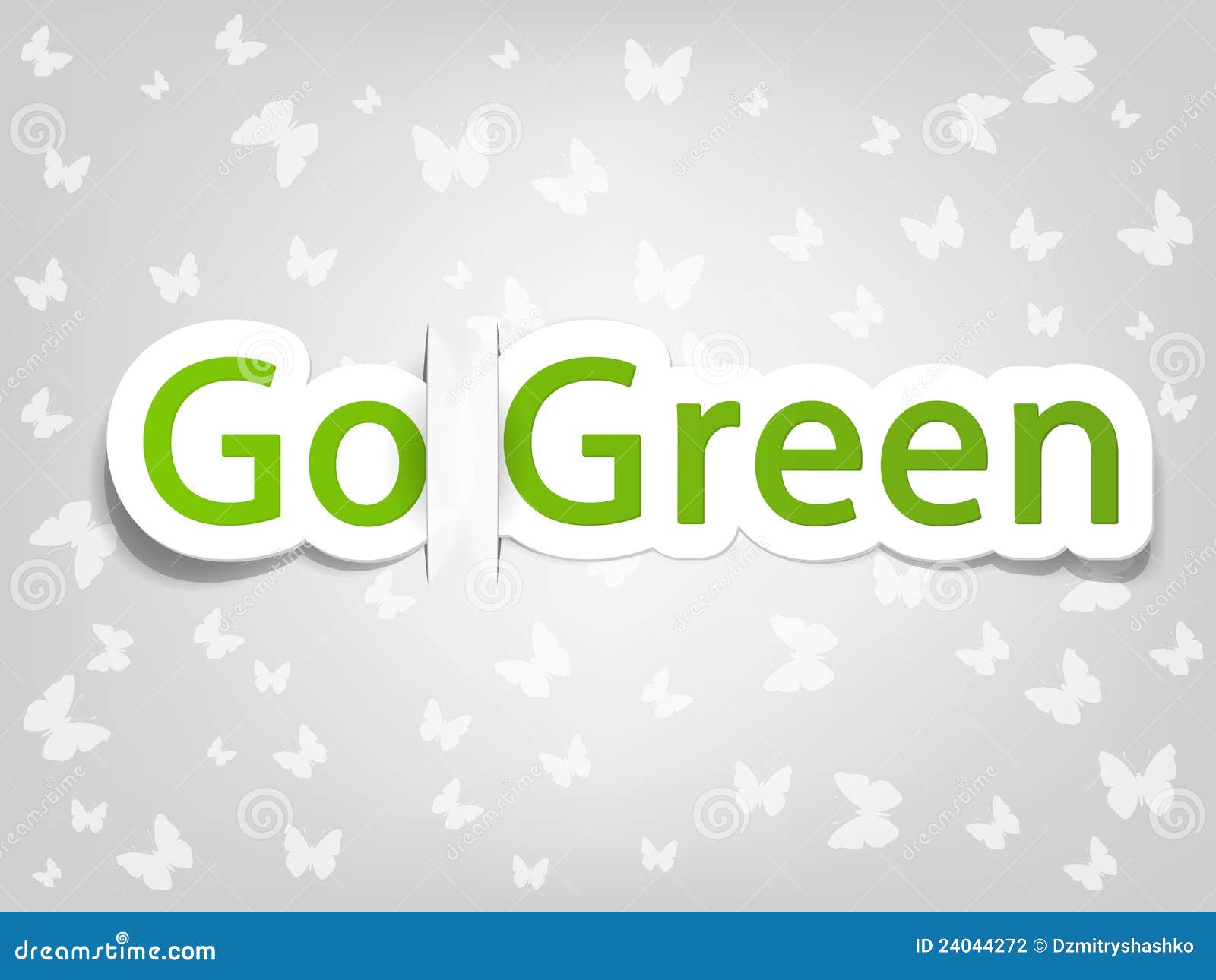 Vector Poster with the Words Go Green Stock Vector - Illustration of ...