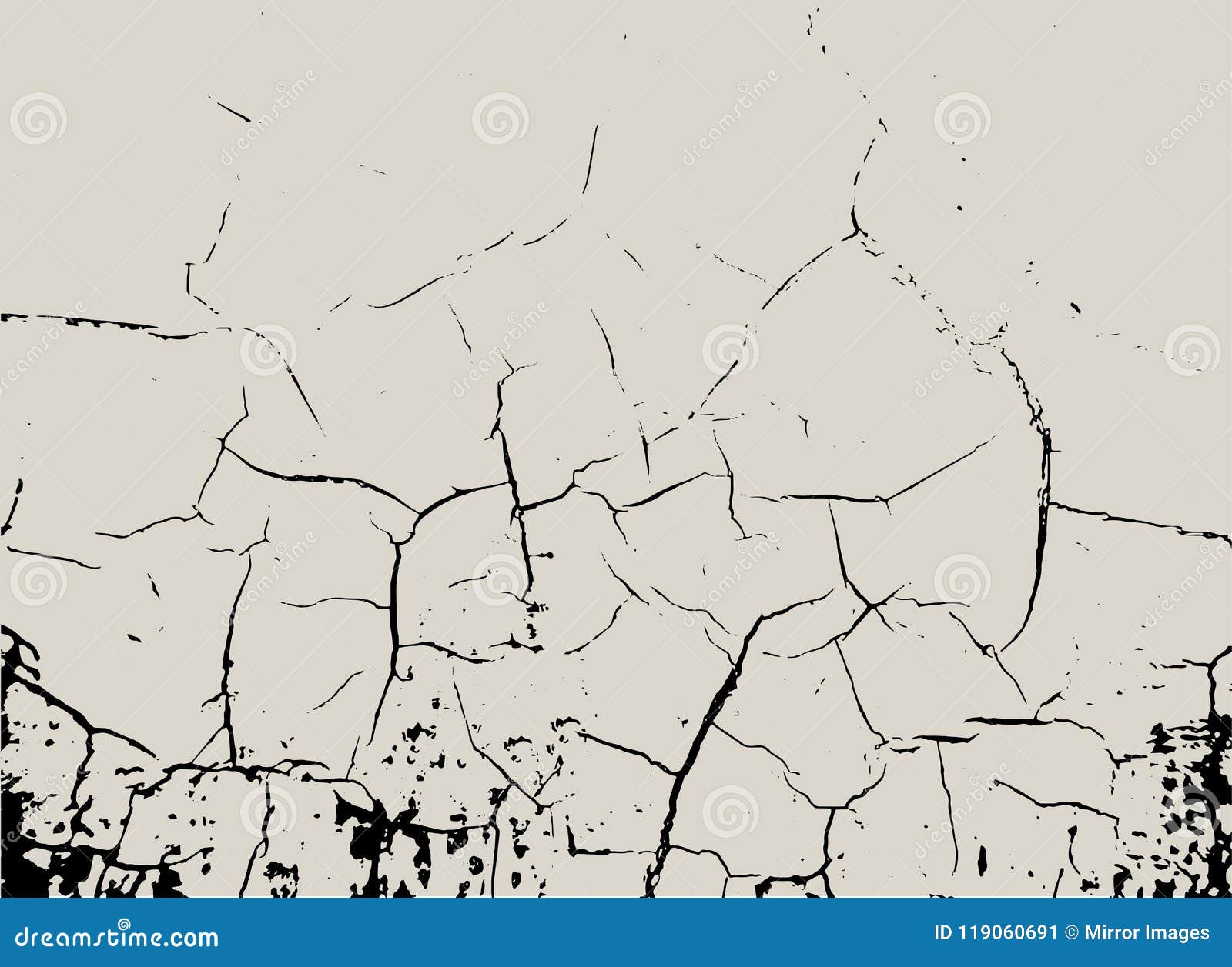 Vector Posterized Graphic Grunge Wall Cracks and Distresed Stock Vector ...