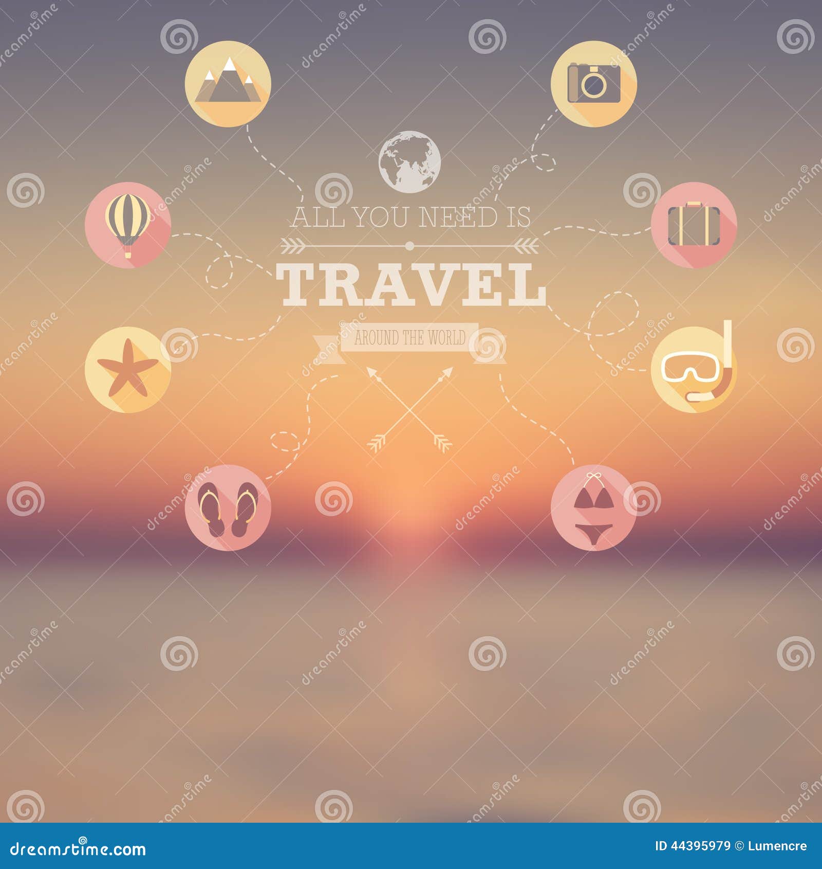 Vector posterTravel theme stock vector. Illustration of icon - 44395979