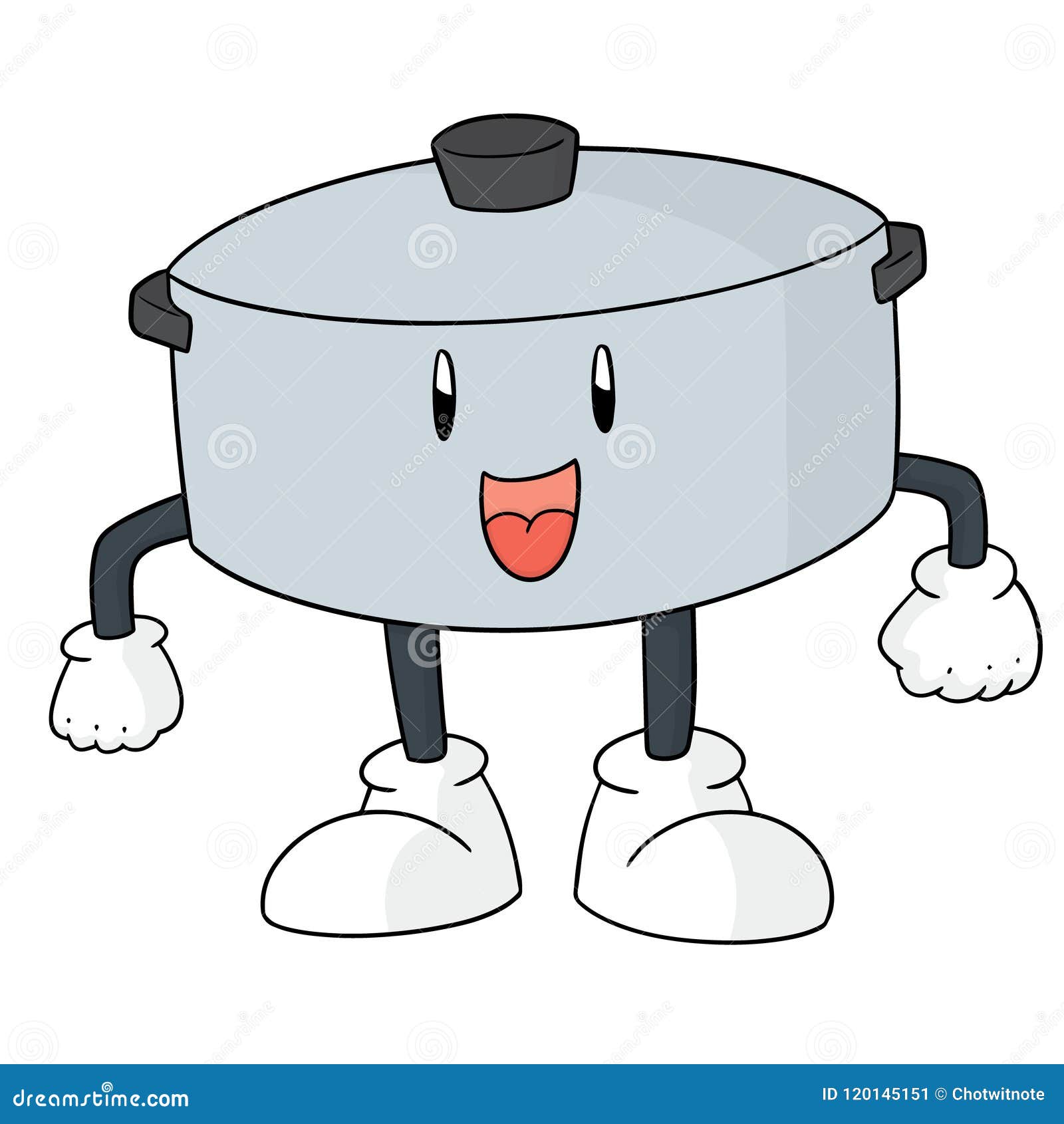 Vector of pot cartoon stock vector. Illustration of chef - 120145151