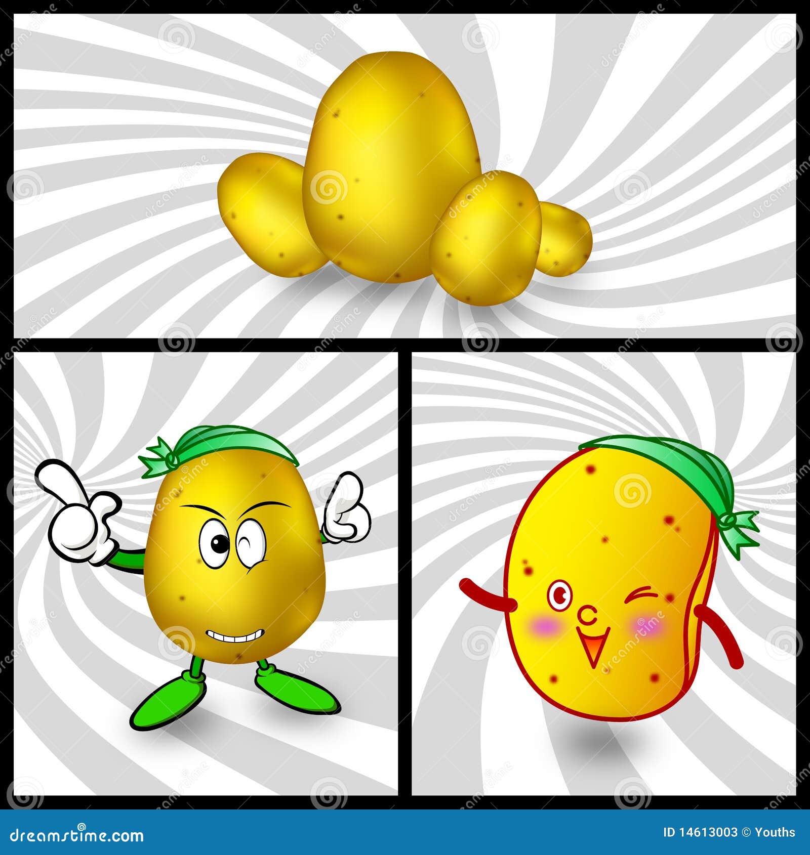 Vector potato cartoon stock vector. Illustration of diet - 14613003