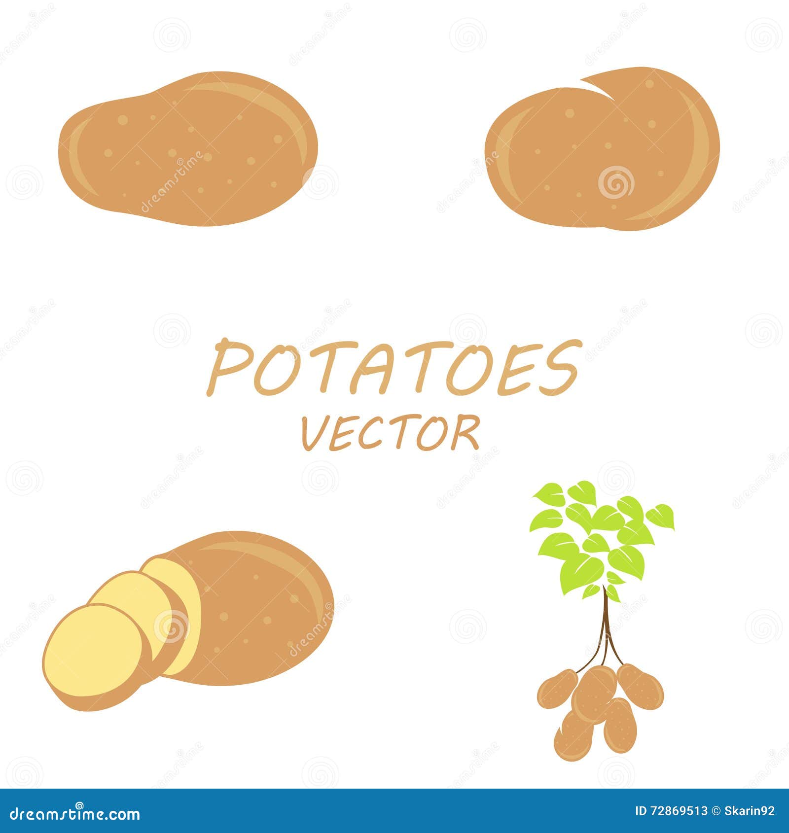 Vector Potatoes icons set stock illustration. Illustration of health ...