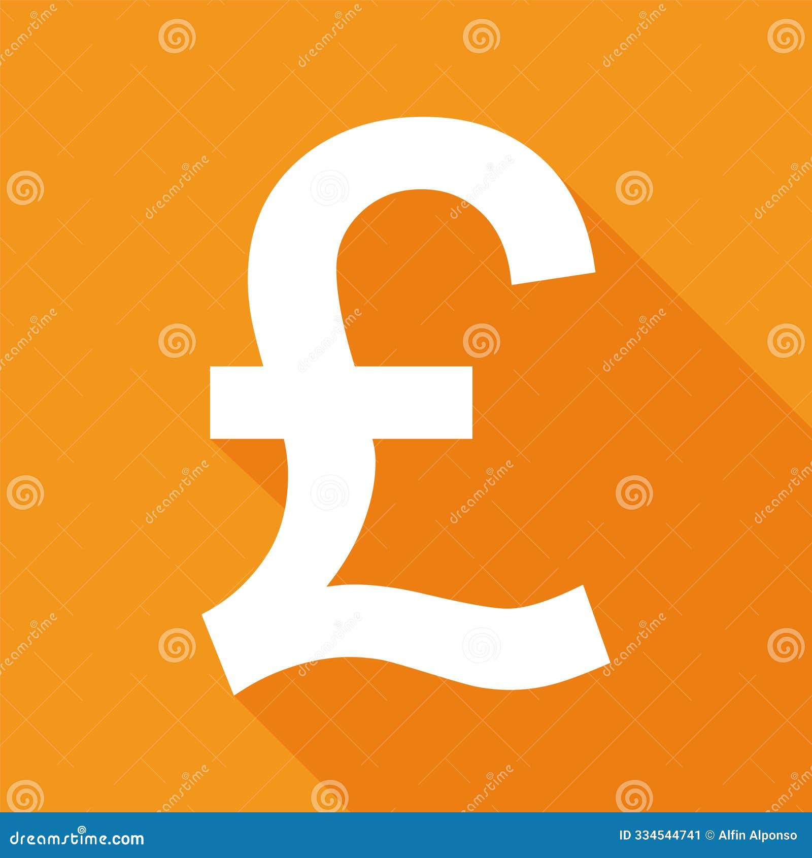 Vector Pound Currency Icon with Shadow Stock Illustration ...