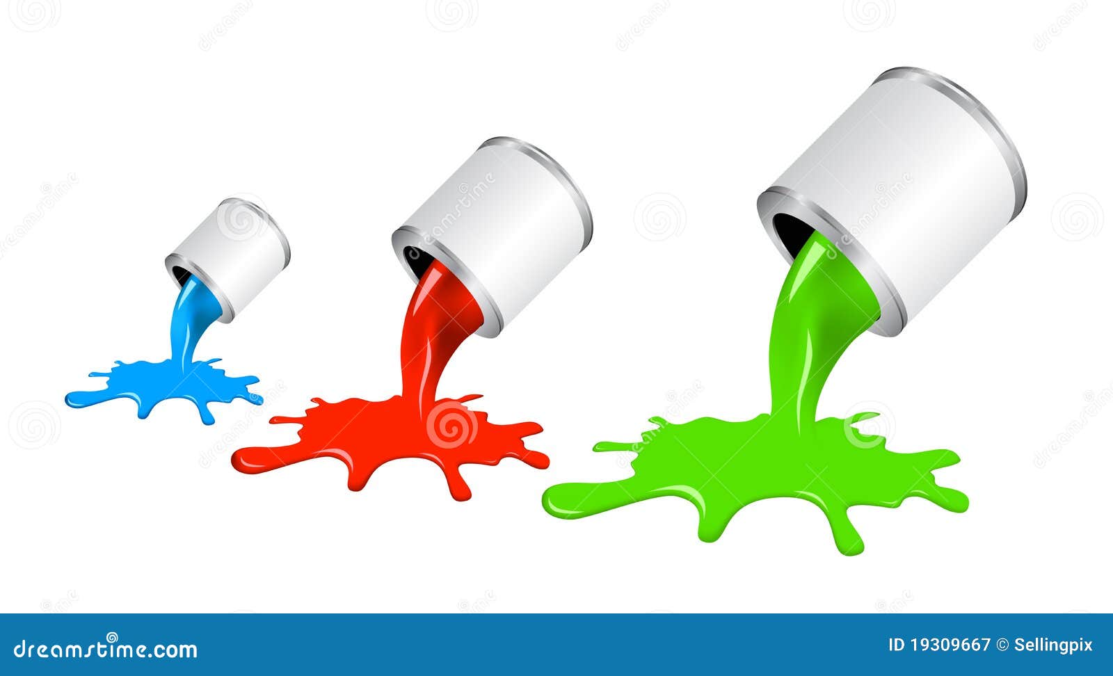 Vector Pouring Paint from Jar. Stock Vector - Illustration of flow ...