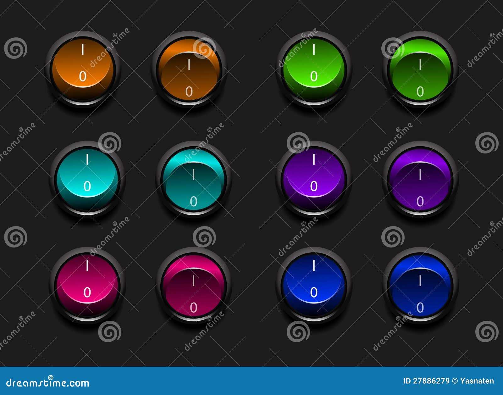 Vector power switches stock illustration. Illustration of button - 27886279