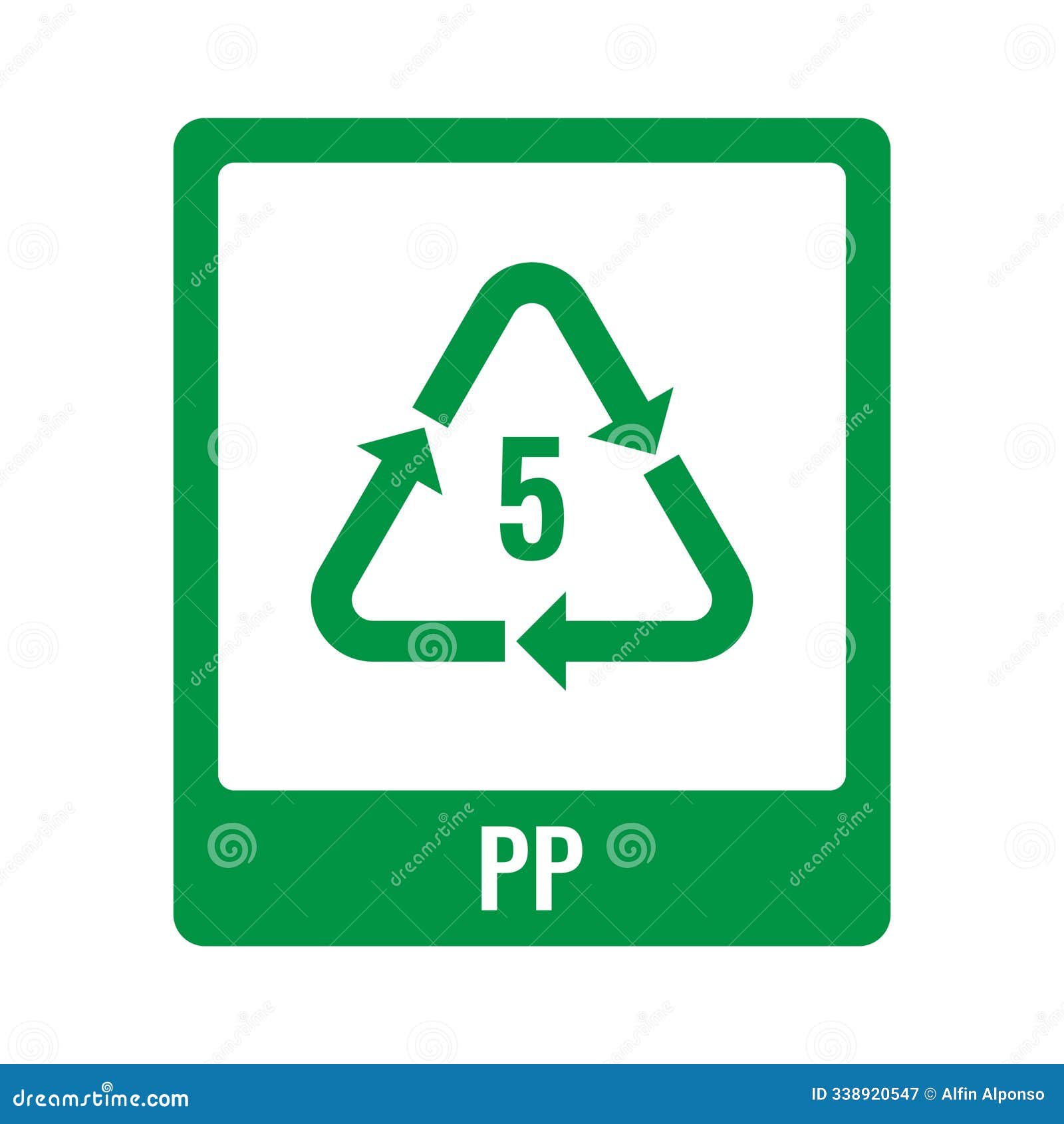 Vector PP Plastic Recycle Code Sign Stock Vector - Illustration of ...