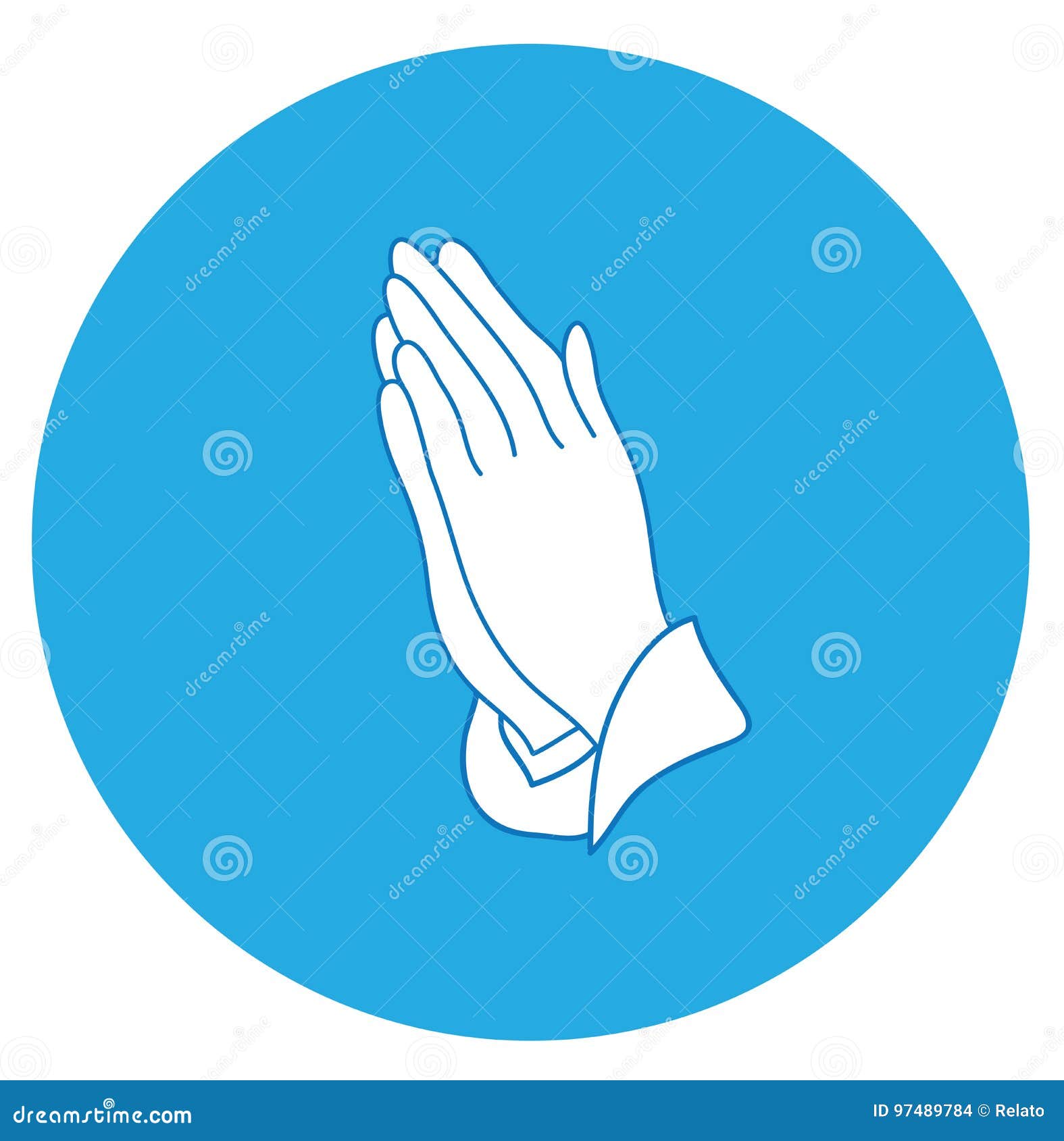 Vector praying hands stock vector. Illustration of hands - 97489784