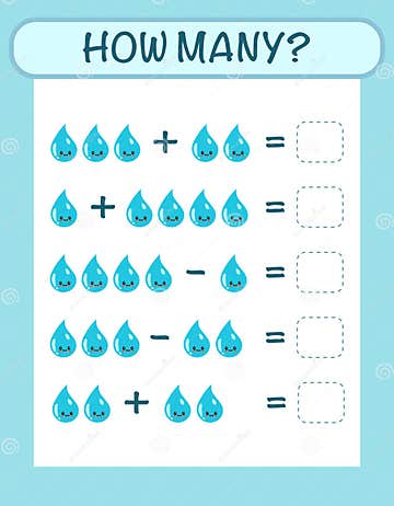 Vector Preschool Addition Math Worksheet Template Stock Vector ...