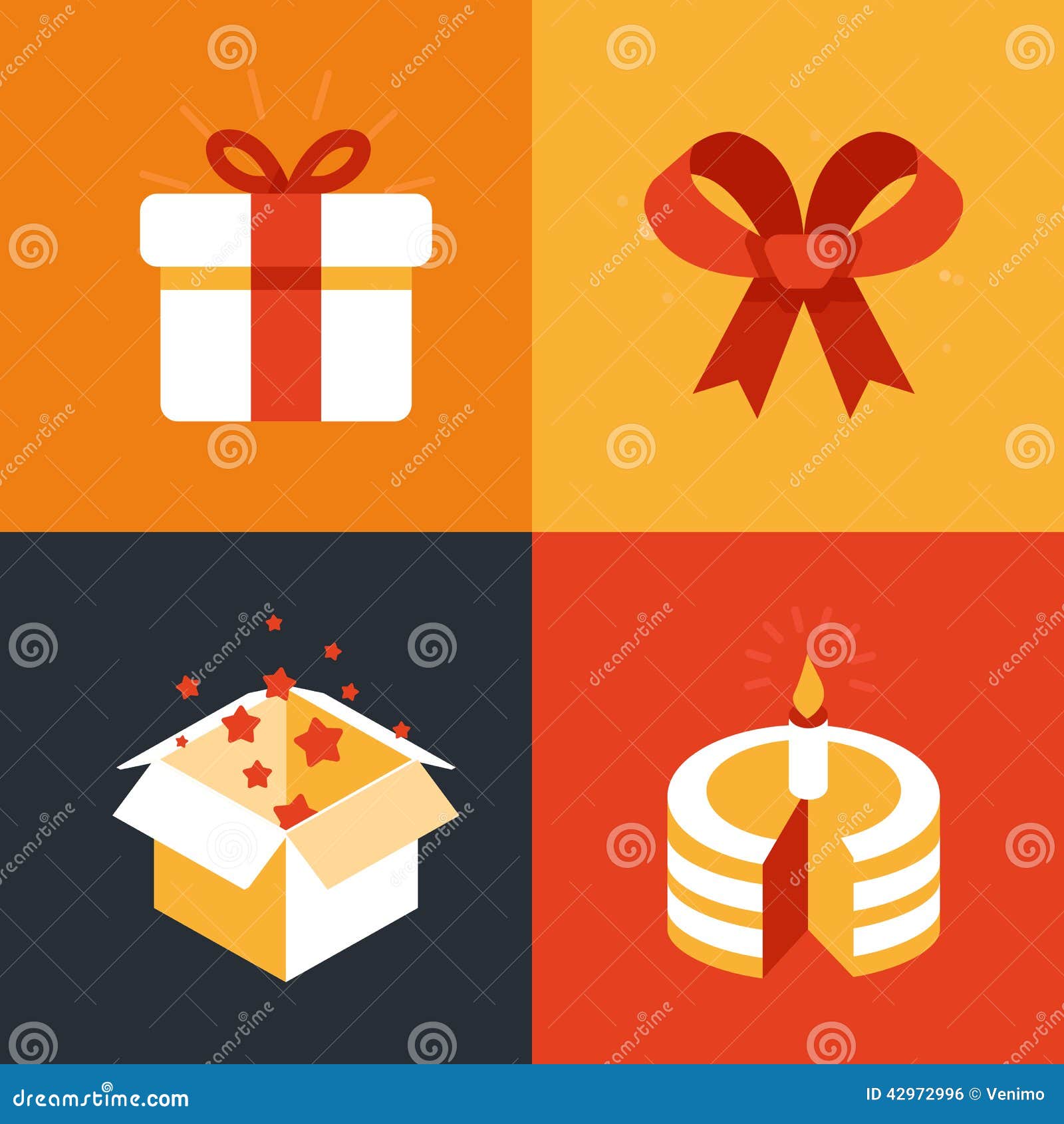 Vector Present Emblems and Signs Stock Vector - Illustration of element ...