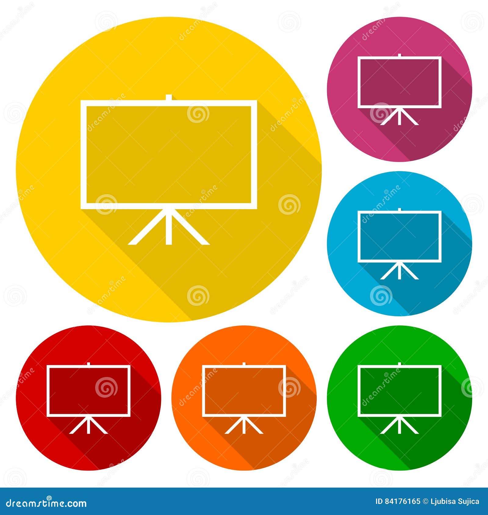 Vector Presentation Board Icons Stock Illustration - Illustration of ...