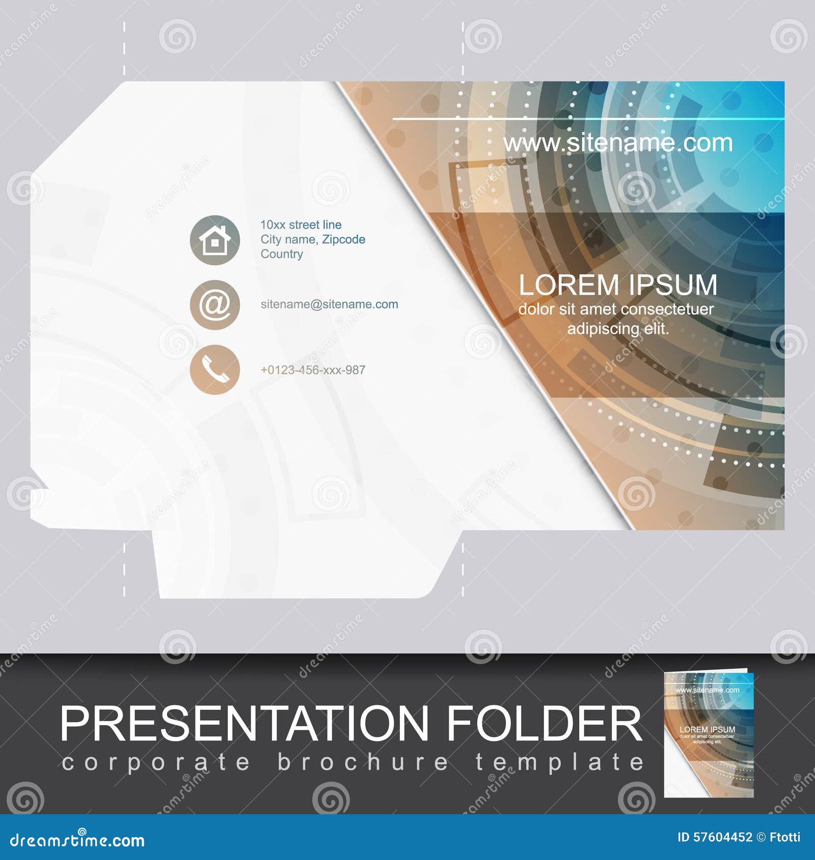 Vector Presentation Folder Design Template Stock Vector - Illustration ...
