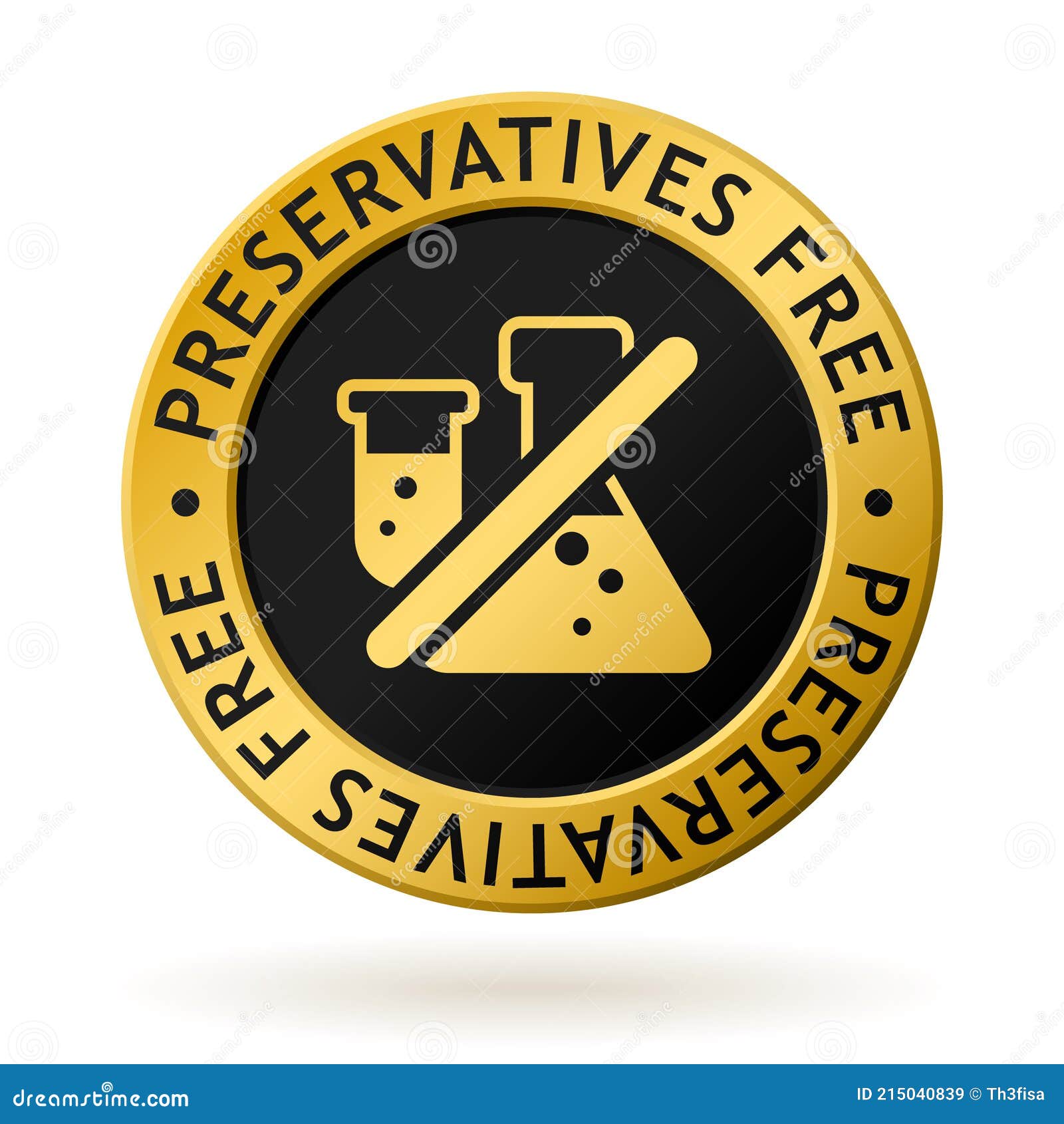 Vector Preservatives Free Gold Medal Stock Vector - Illustration of ...