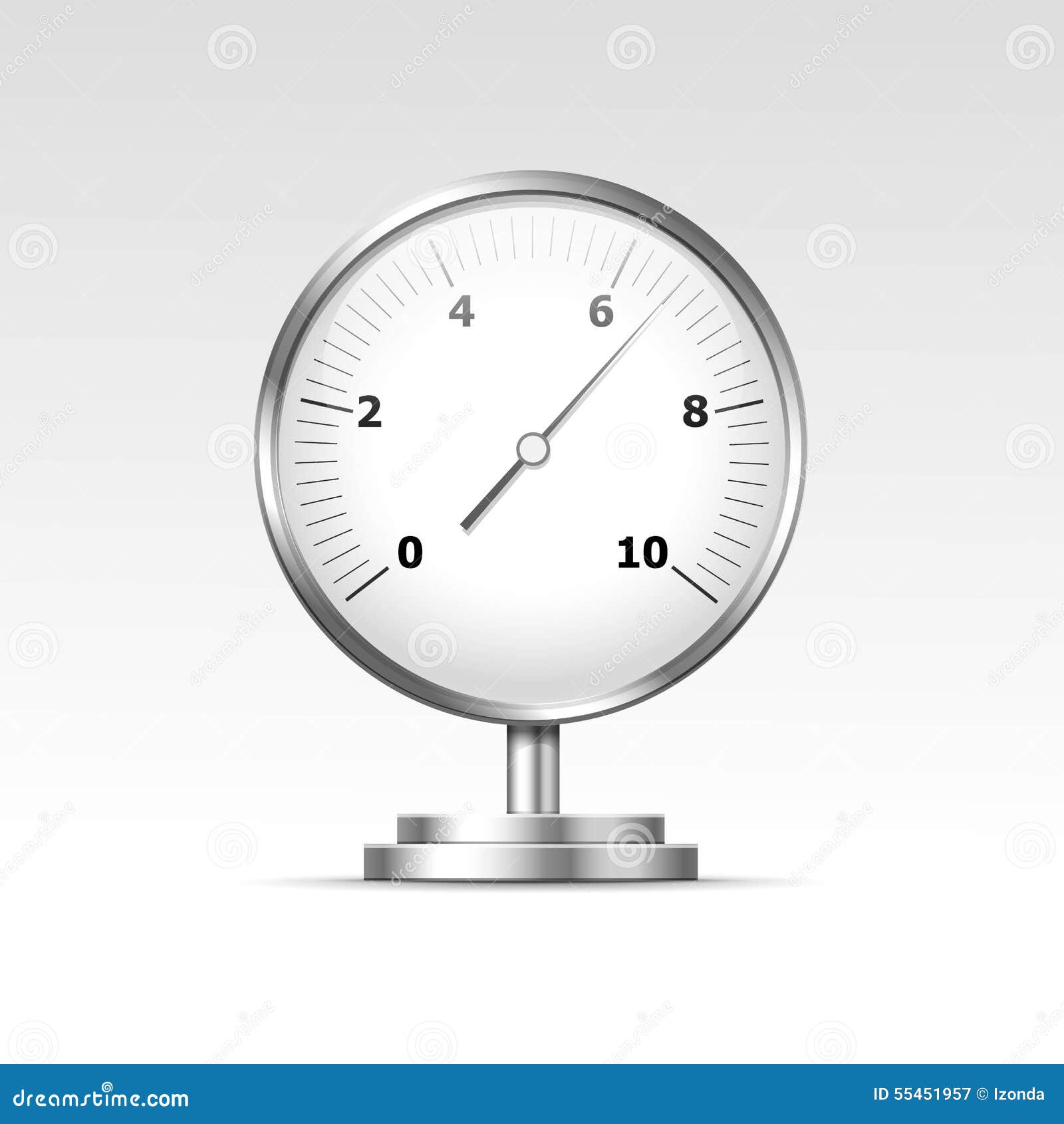 Vector Pressure Gauge Manometer Isolated Stock Vector - Illustration of ...