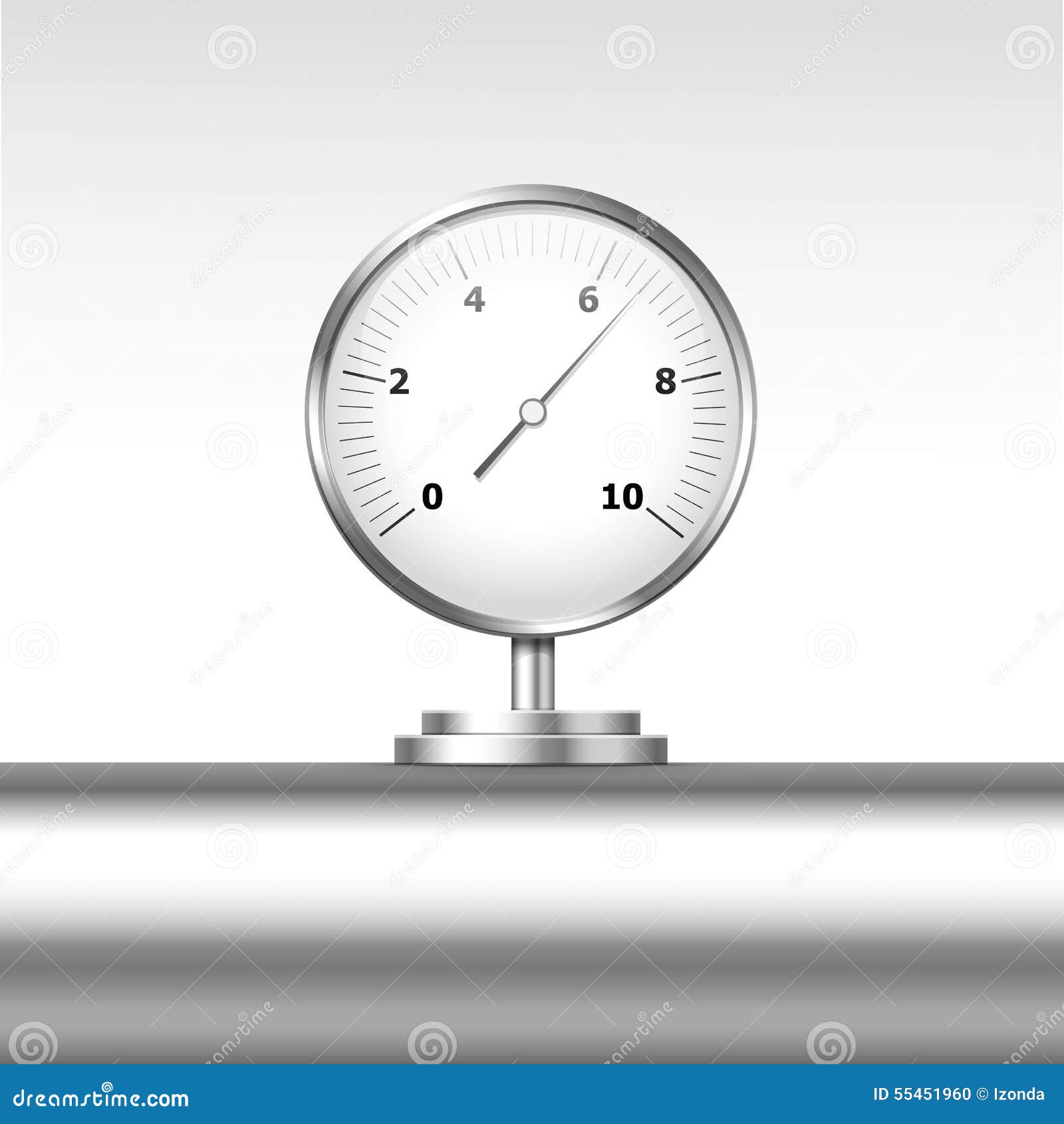 Vector Pressure Gauge Manometer Isolated Stock Vector - Illustration of ...