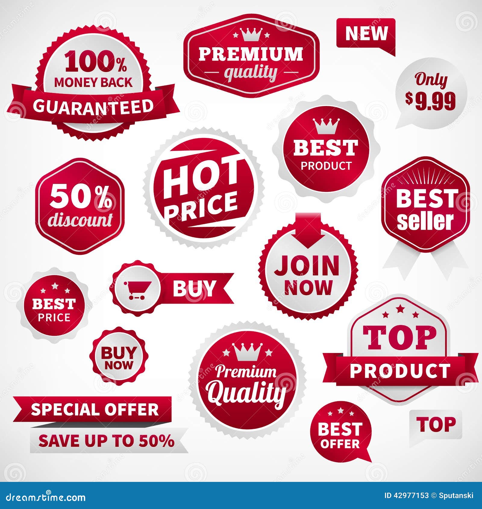 Vector Price Offer Banner Labels Set Stock Vector - Illustration of ...