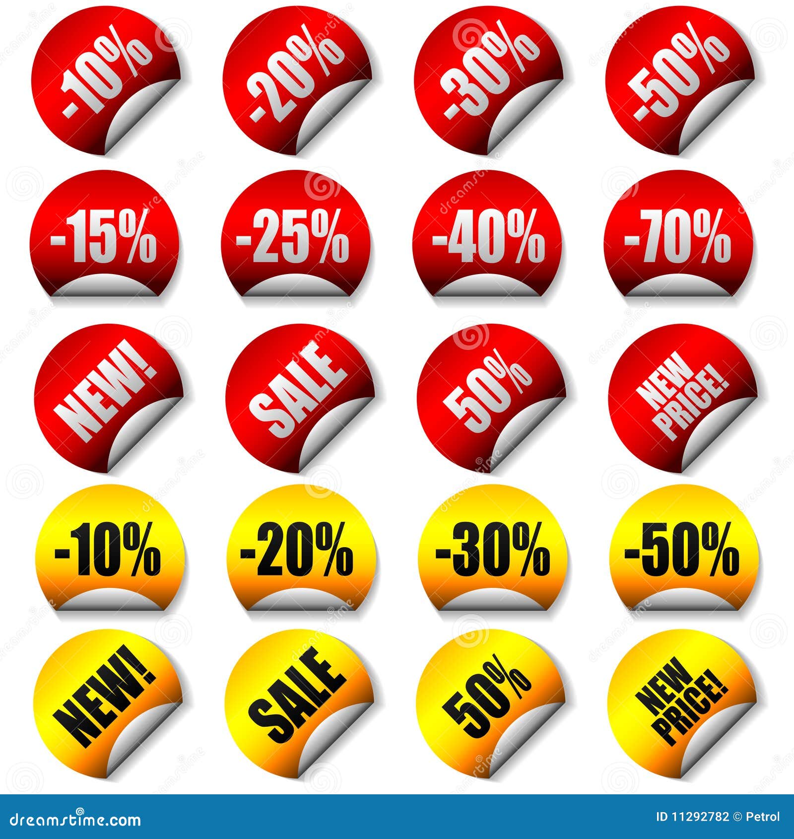 Vector price stickers stock vector. Illustration of shopping - 11292782