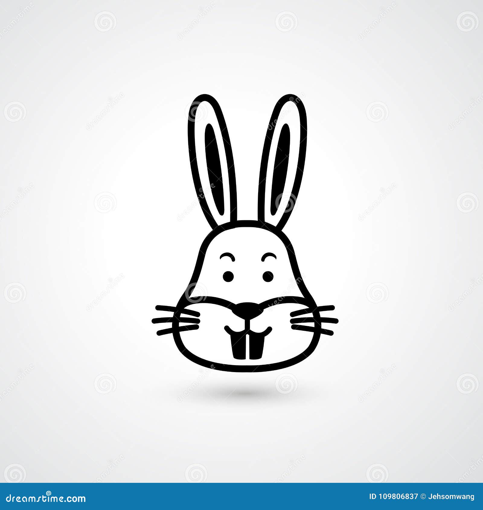 Vector Principal Del Icono Del Conejo Ilustración del Vector ...