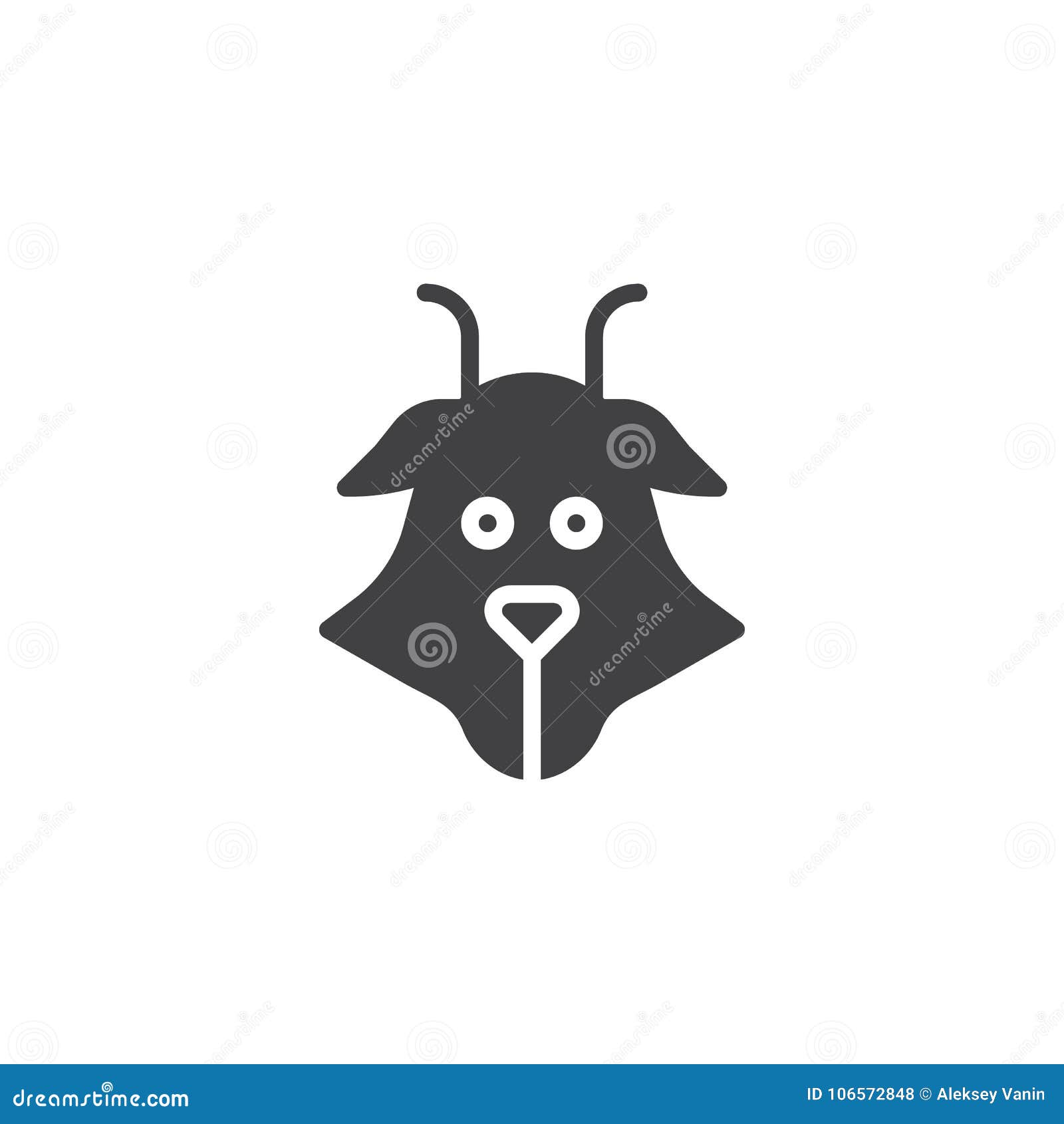 Vector Principal Del Icono De La Cabra Ilustración del Vector ...