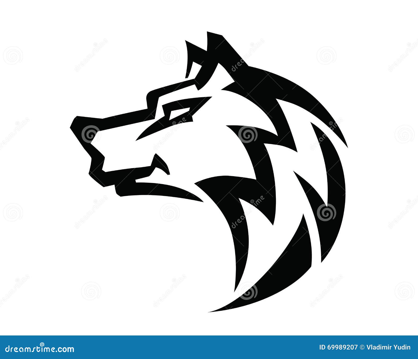 Vector principal del lobo ilustración del vector. Ilustración de hocico ...