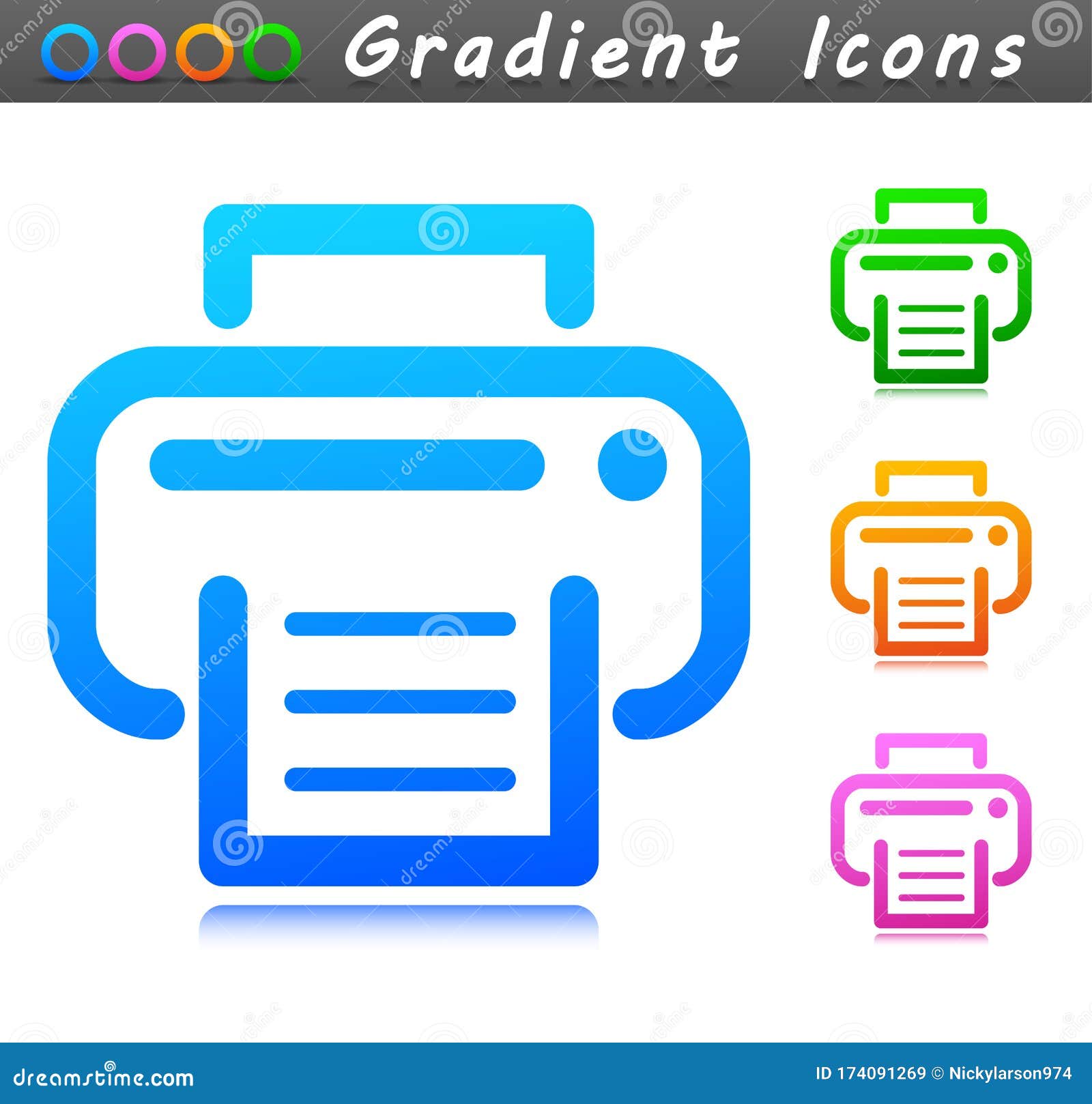Vector Printer Design Symbol Icon Stock Vector - Illustration of ...
