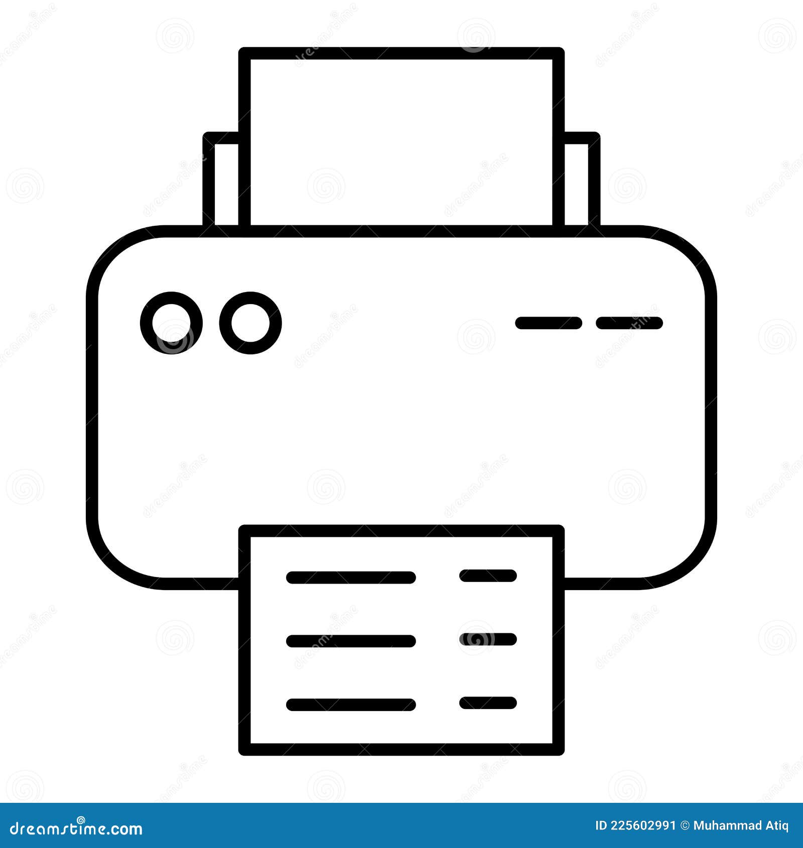 Vector Printer Outline Icon Design Stock Vector - Illustration of print ...