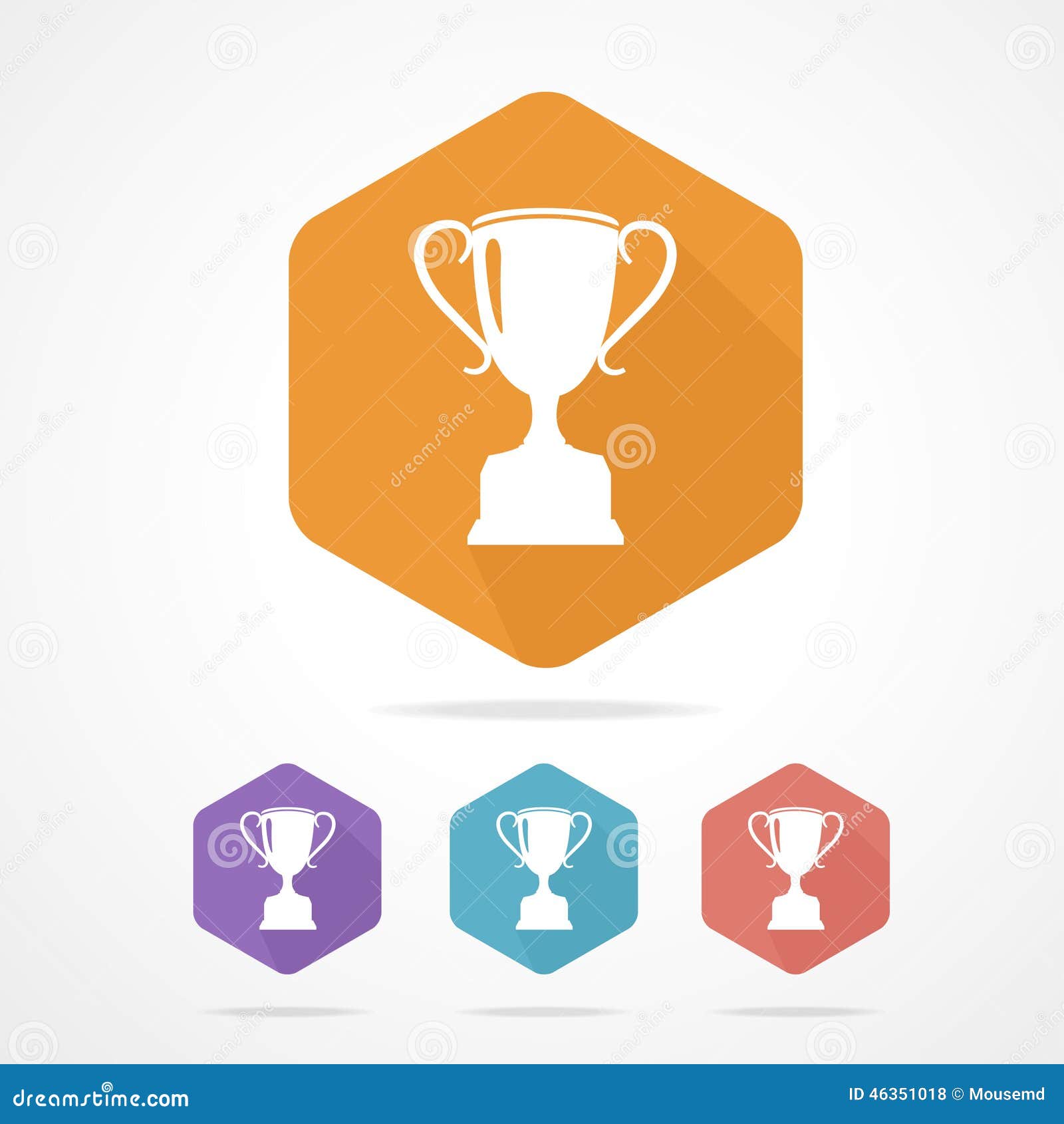 1st Prize Trophy Cup. Achivement Symbol, Icon. Colored Line Vector ...