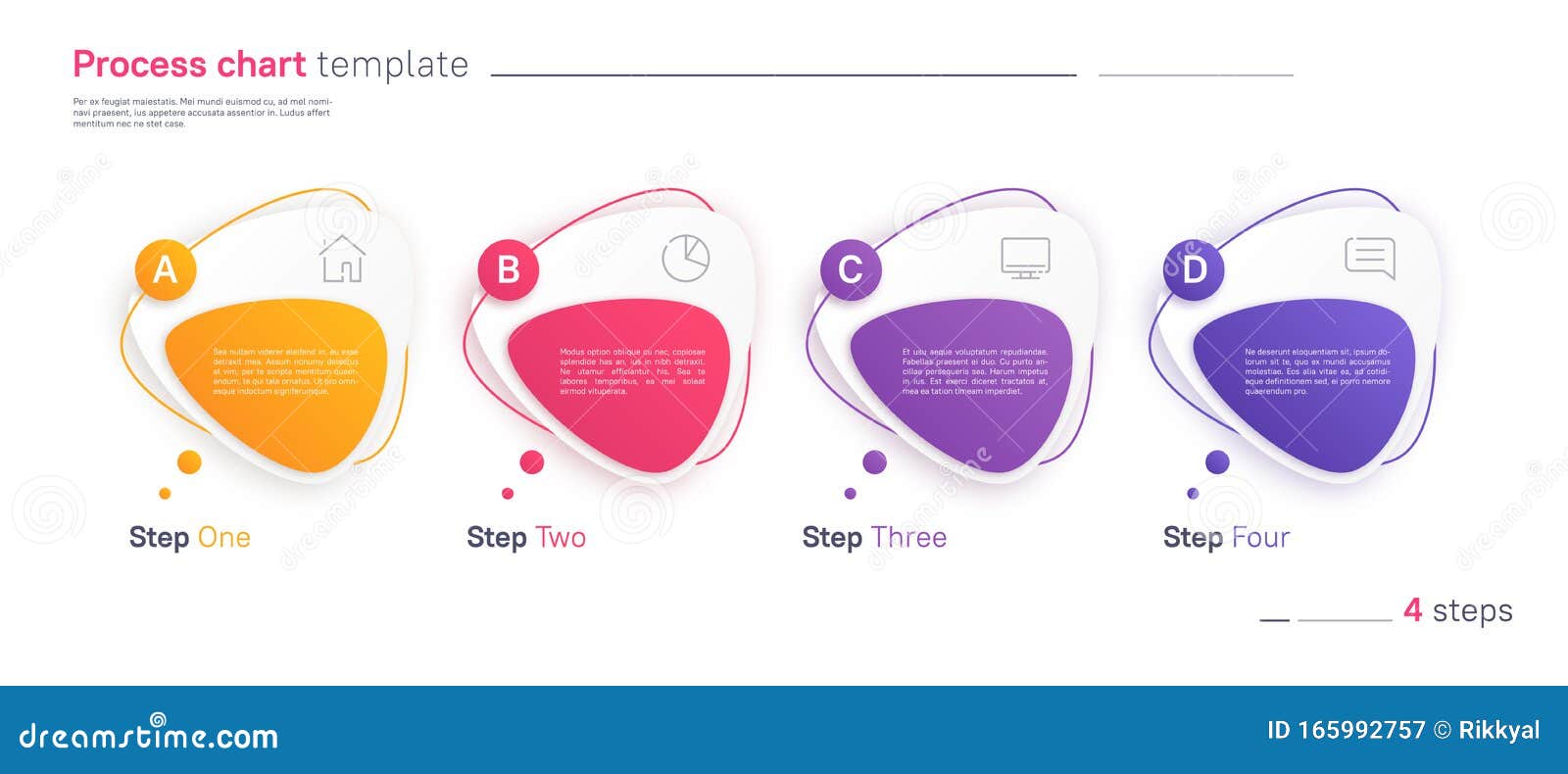 Vector Process Chart Infographic Template in the Form of Horizontal Row ...