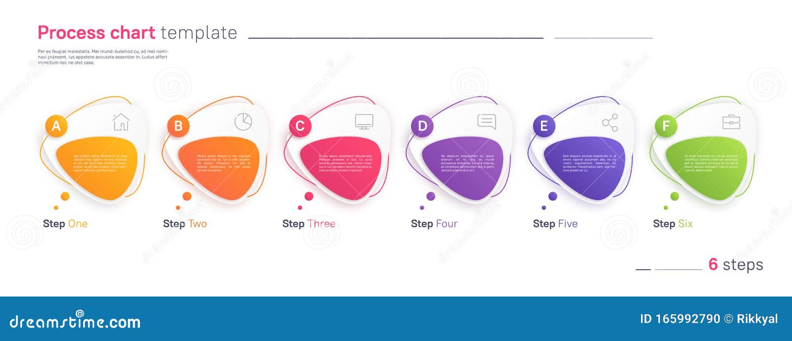 Vector Process Chart Infographic Template in the Form of Horizontal Row ...