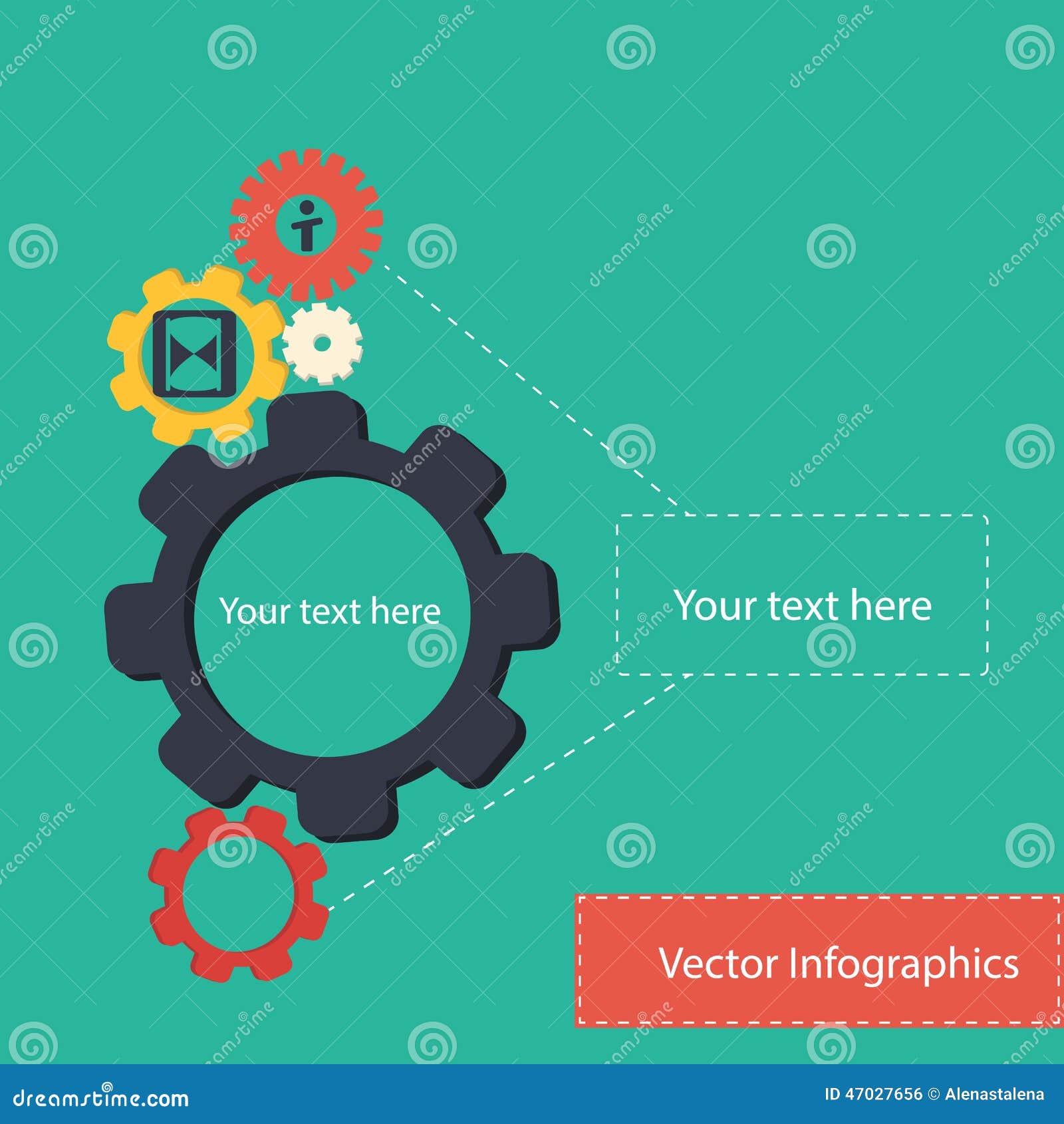 Vector Process Infographics Concept Stock Vector - Illustration of ...
