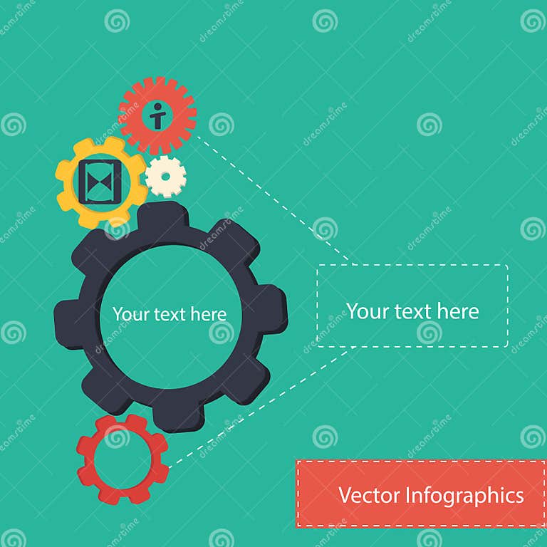 Vector Process Infographics Concept Stock Vector - Illustration of ...