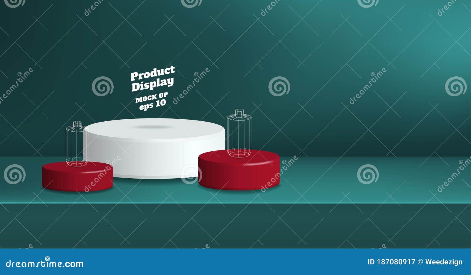 Kiosk Stand Booth Counter Promo Vector 3d Exhibition Round Table Design ...
