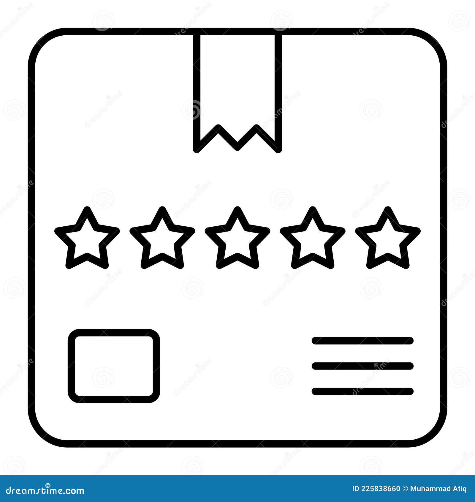 Vector Product Rating Outline Icon Design Stock Vector - Illustration ...