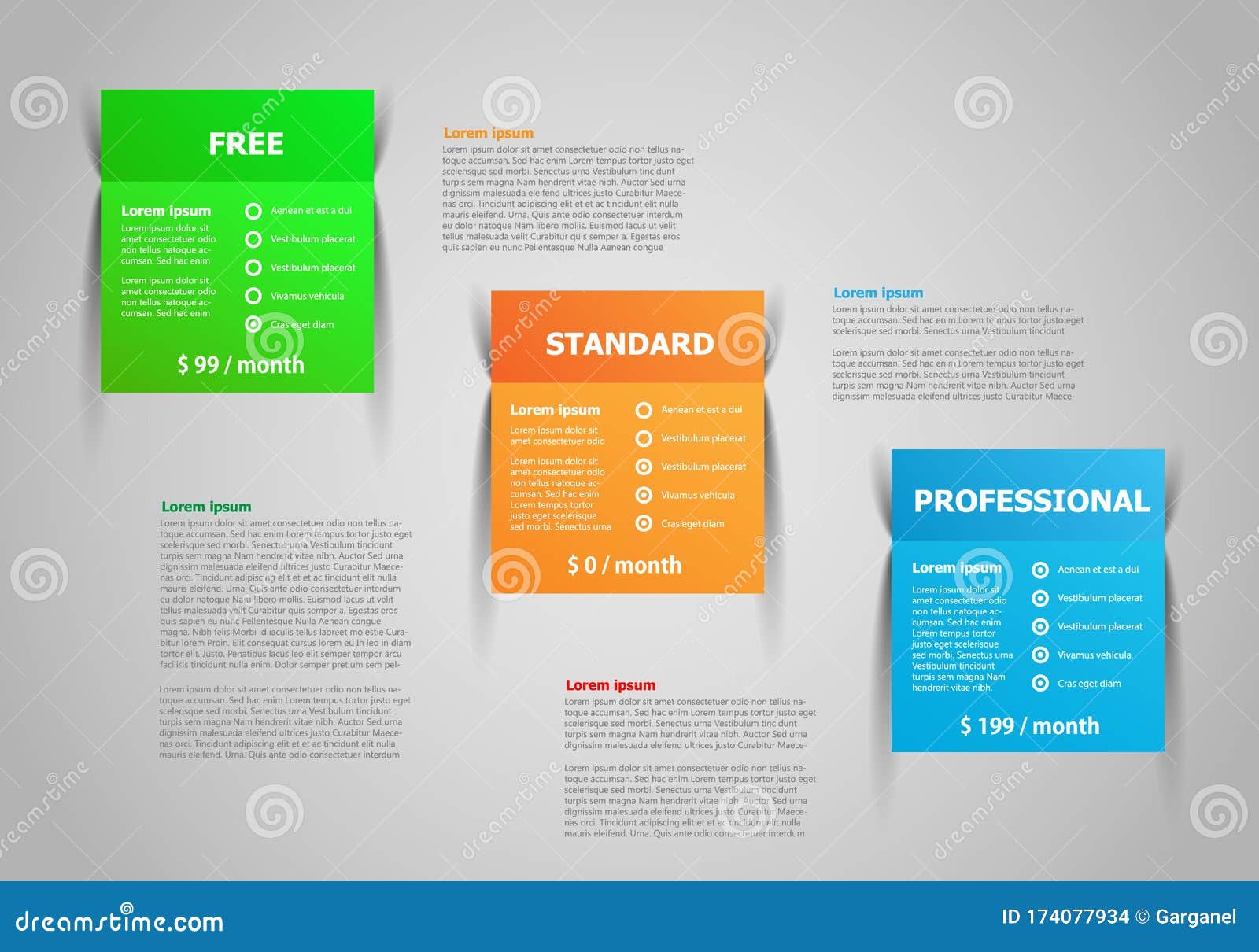 Vector Product and Services Graphic Template with Three Choices Stock ...