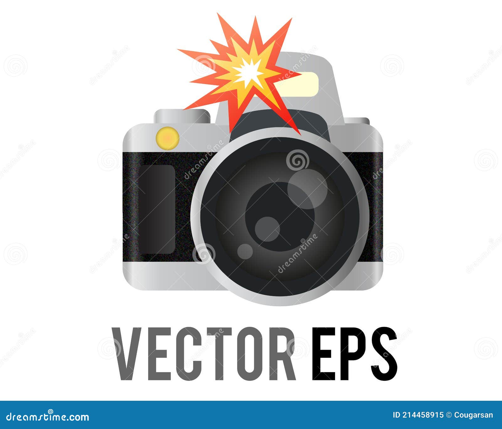 Vector Profession Black, Silver Digital Single Lens Reflex Dslr Camera ...