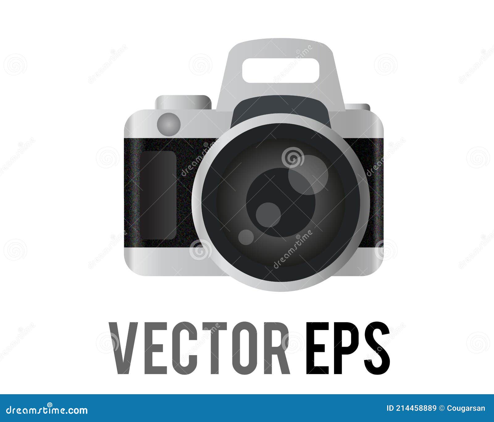 Vector Profession Black, Silver Digital Single Lens Reflex Dslr Camera ...