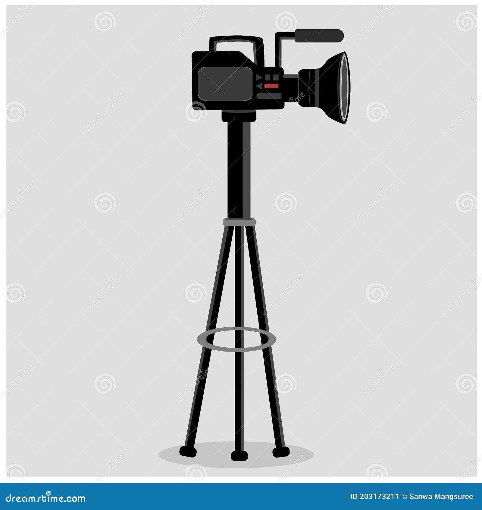 Vector of Professional Digital Camera for News Reporter with Tripod ...