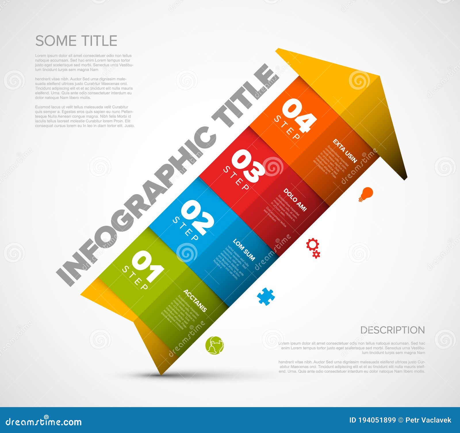Vector Progress Four Steps Template Stock Vector - Illustration of ...