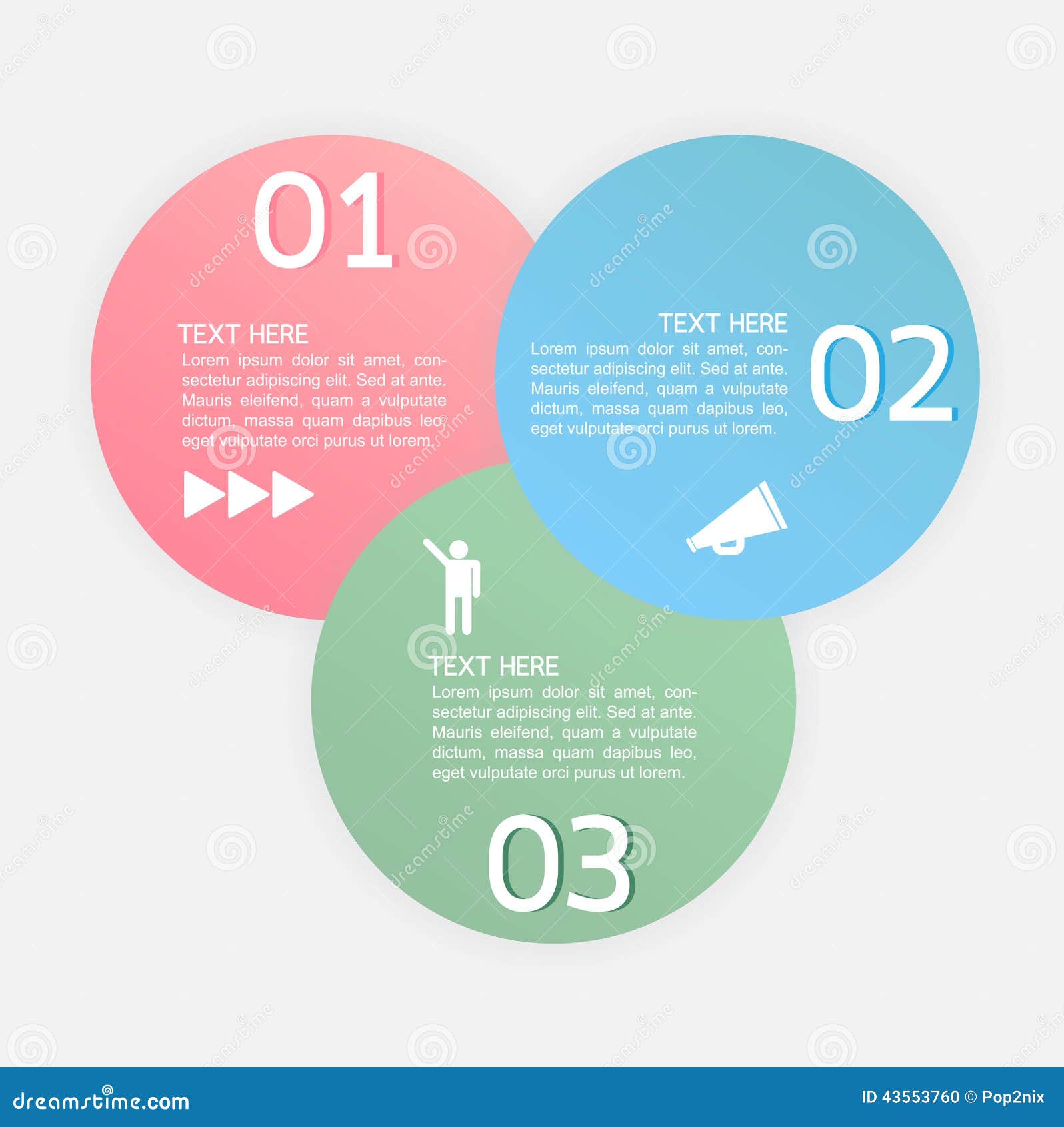 Vector Progress Icons for Three Steps or Options Stock Illustration ...
